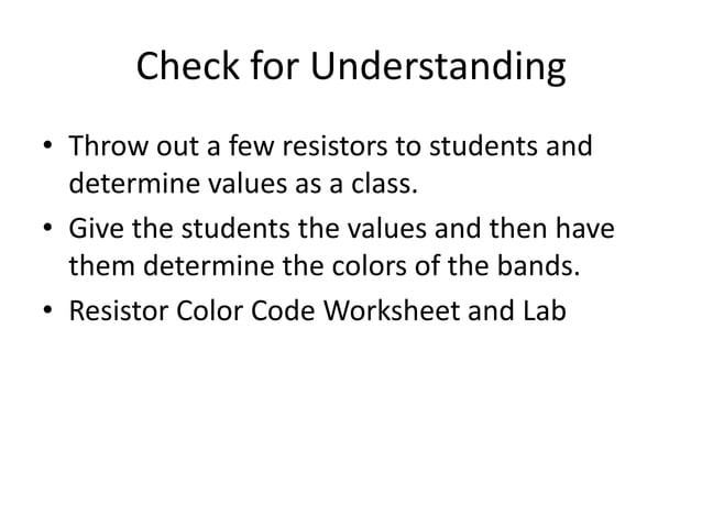 03 resistors and color code | PPTX | Chemistry | Science