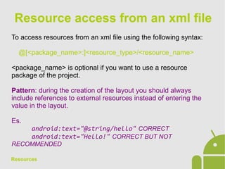 Android App Development - 03 Resources | PPT