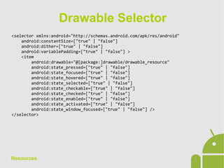 Android App Development - 03 Resources | PPT