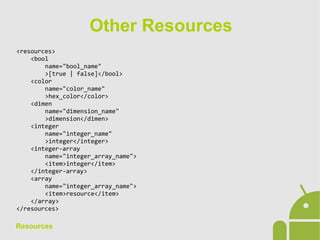 Android App Development - 03 Resources | PPT