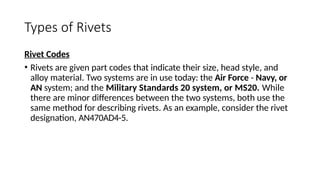 TYPE OF RIVETS USE IN AVIATION/AIRCRAFT.pptx