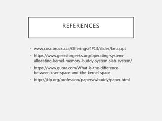 Kernel Memory Allocation, Review of Relocation & Program Forms | PPTX