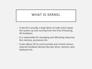 Kernel Memory Allocation, Review of Relocation & Program Forms | PPTX