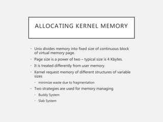 Kernel Memory Allocation, Review of Relocation & Program Forms | PPTX