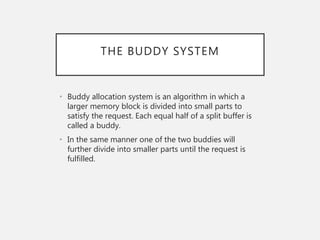 Kernel Memory Allocation, Review of Relocation & Program Forms | PPTX