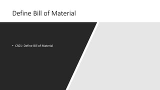 S4F POC BOM with Variants | PPT