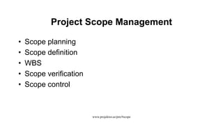 Project Scope Management | PPT
