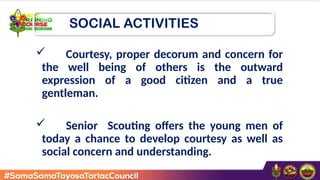 SENIOR SCOUT ACTIVITIES OF THE SCOUTINGS | PPTX