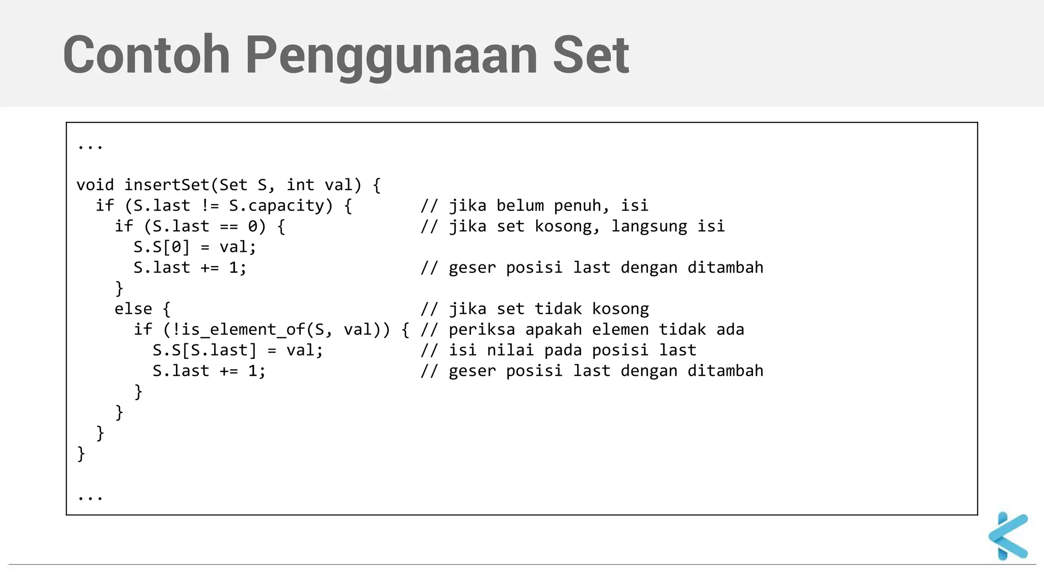 Algoritma dan Struktur Data - set | PPT