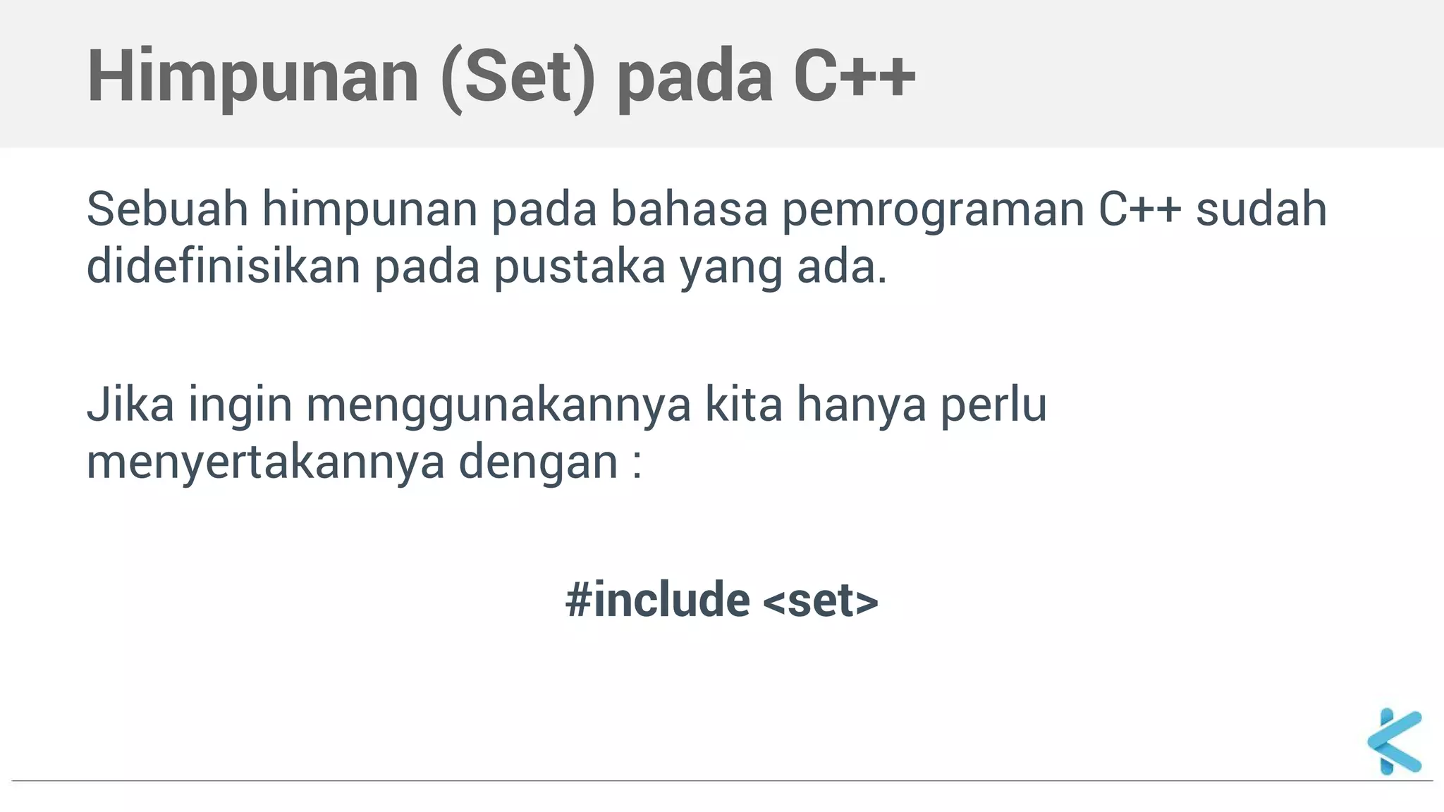 Algoritma dan Struktur Data - set | PDF