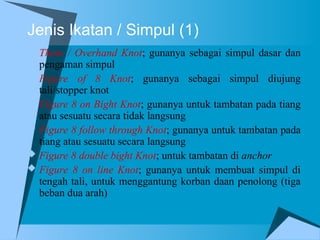 materi simpul digunakan untuk pertolongan di ketinggian | PPT