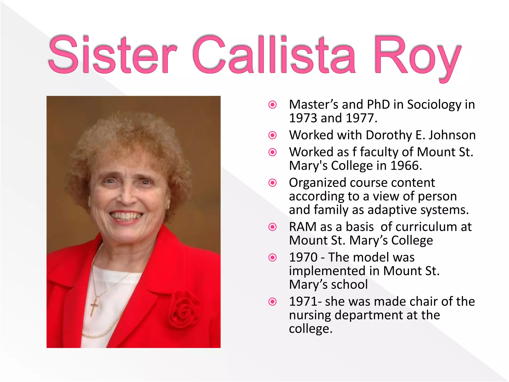 Sister Callista Roy’s Adaptation Theory | PPTX