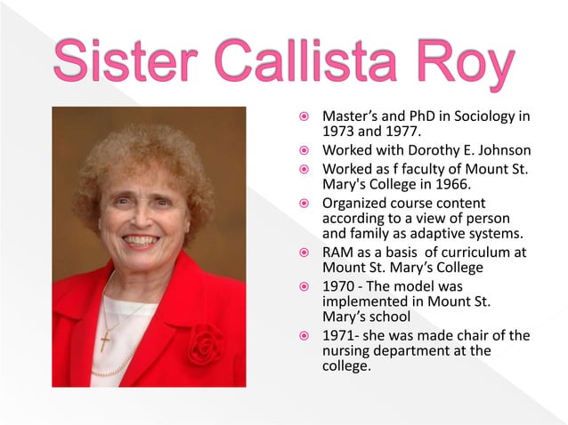 Sister Callista Roy’s Adaptation Theory | PPTX