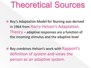 Sister Callista Roy’s Adaptation Theory | PPTX