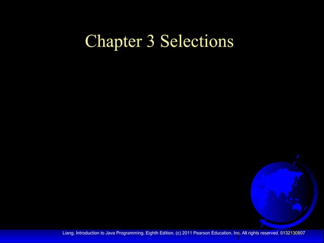 Java™ (OOP) - Chapter 3: "Selections" | PPT