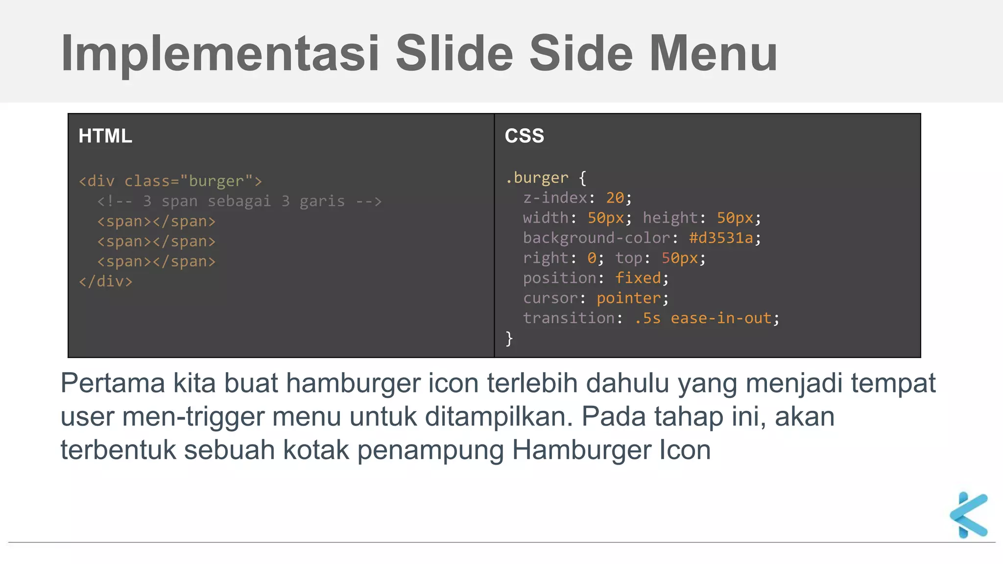 CSS Eksperimen - 03-3 Slide Side Menu | PPTX