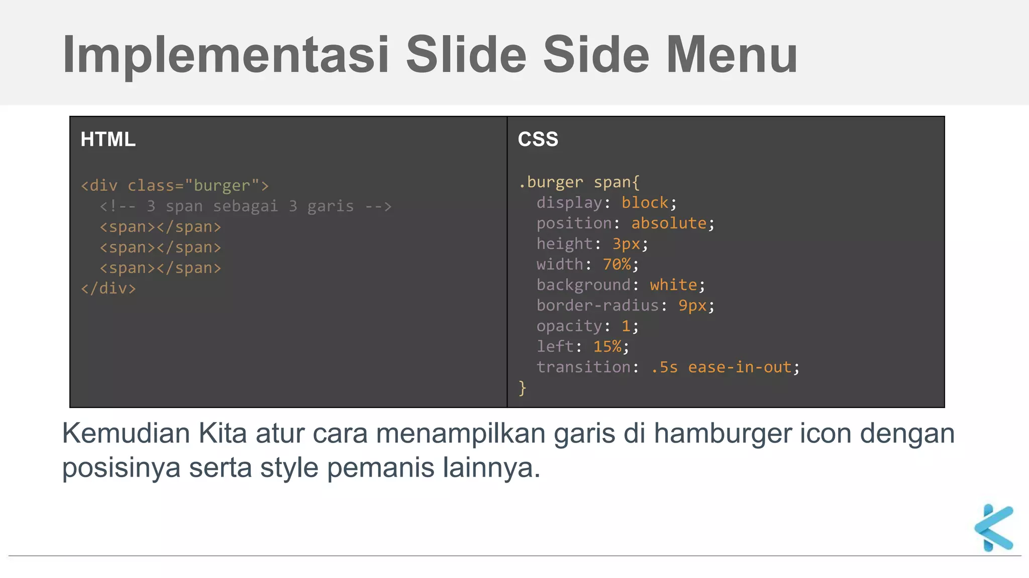 CSS Eksperimen - 03-3 Slide Side Menu | PPTX
