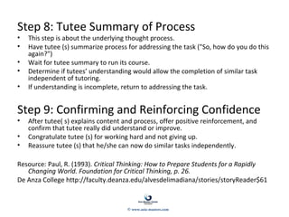 CRITICAL THINKING PROBING QUESTIONS AND TUTORING CYCLE | PPT