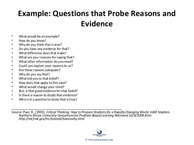 Critical Thinking Probing Questions And Tutoring Cycle
