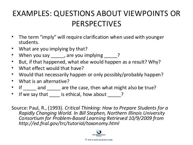 CRITICAL THINKINGv PROBING QUESTIONSv AND TUTORING CYCLE
