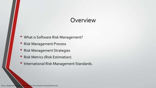 Lecture 03 Software Risk Management | PPTX