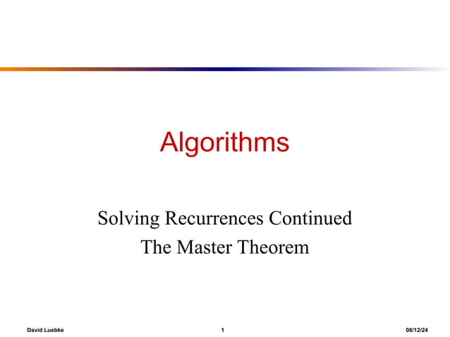 Solving Recurrence slides with images.ppt
