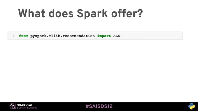Building an Implicit Recommendation Engine with Spark with Sophie ...