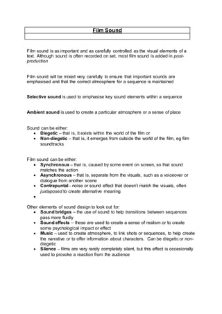 03 sound notes sheet | PDF