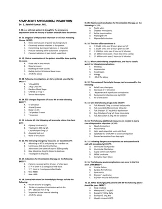 03 S P M P On Acute Myocardial Infarction | PDF