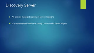 03 spring cloud eureka service discovery | PPTX