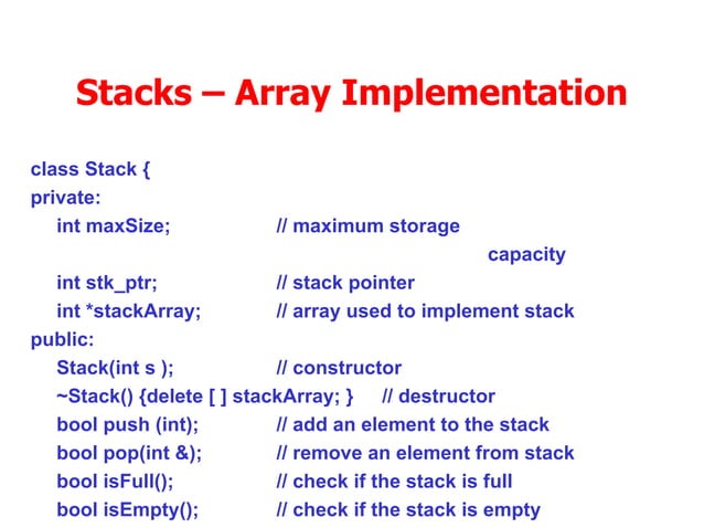 03 stacks and_queues_using_arrays | PPT 03 stacks and_queues_using_arrays | PPT
