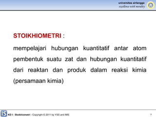 03 Stoikhiometri presentation kimia dasar | PPT