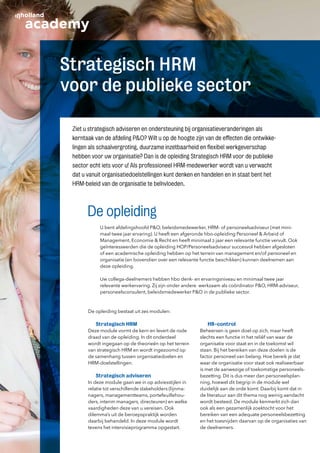 03. Strategisch Hrm Voor De Publieke Sector | PDF