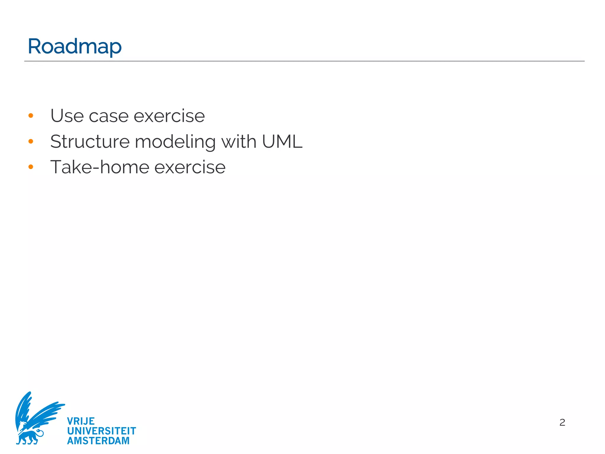 Structure Modeling With Uml Software Modeling Computer Science Vrije Universiteit Amsterdam