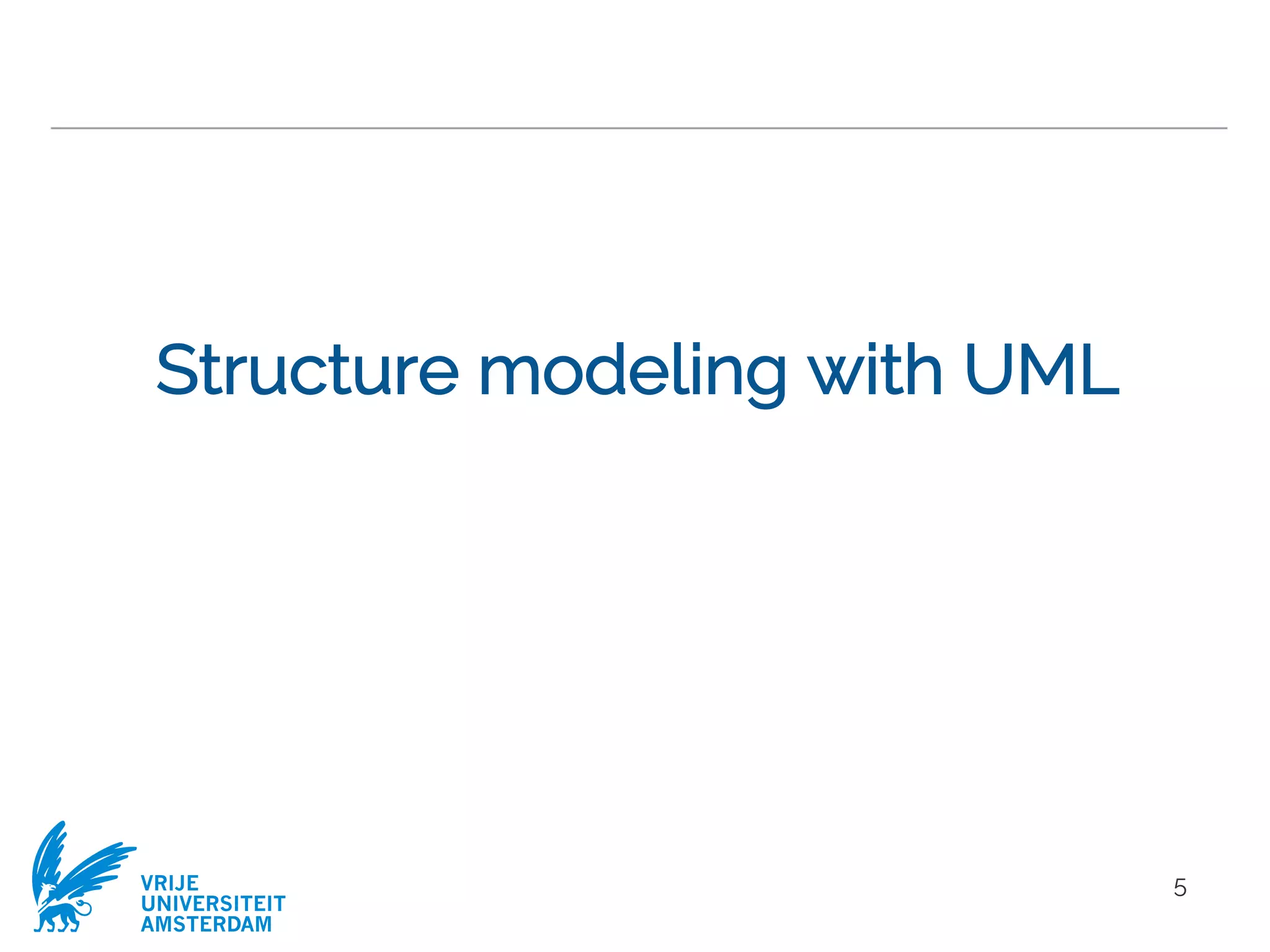 Structure Modeling With Uml Software Modeling Computer Science Vrije Universiteit Amsterdam