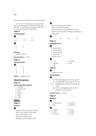 Time Zone M.3 Student Book Answer Keys | PDF