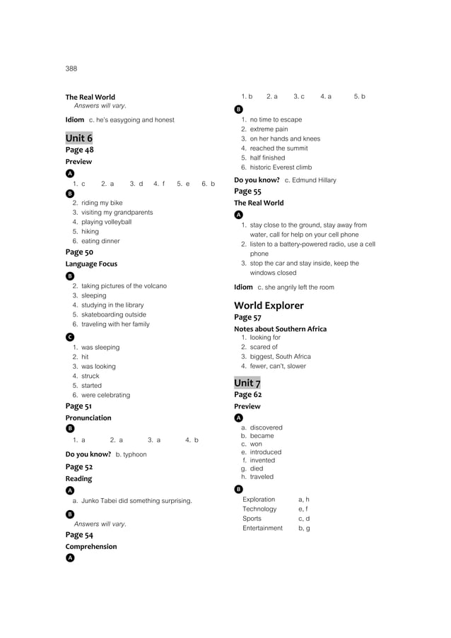 Time Zone M.3 Student Book Answer Keys | PDF