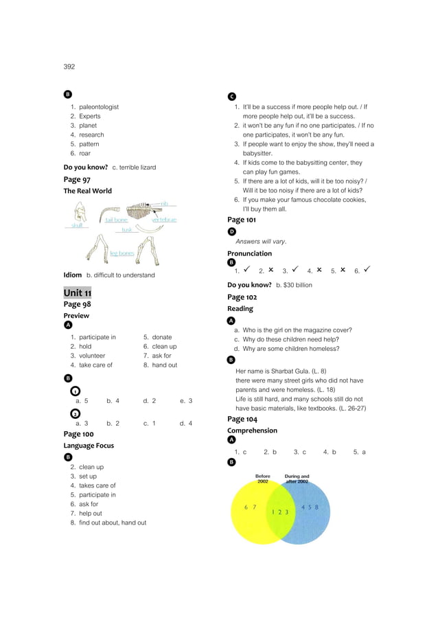 Time Zone M.3 Student Book Answer Keys | PDF