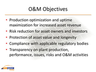 2014 PV Reliability, Operations & Maintenance Workshop: An O&M ...