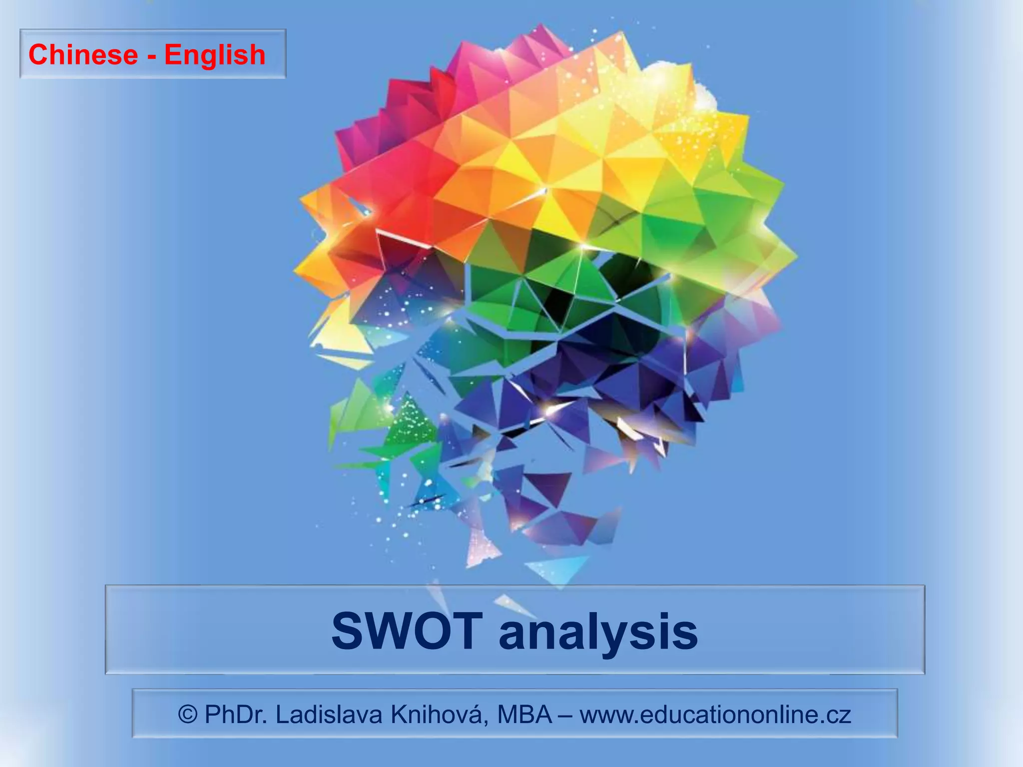 SWOT analysis - Chinese/English | PPTX