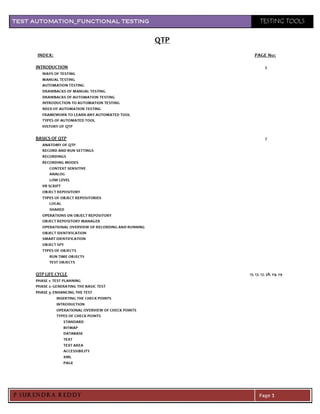 03 test automation functional testing (qtp) | PDF
