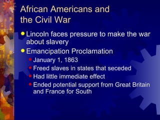 US History Unit 2 Notes on The Civil War | PPT