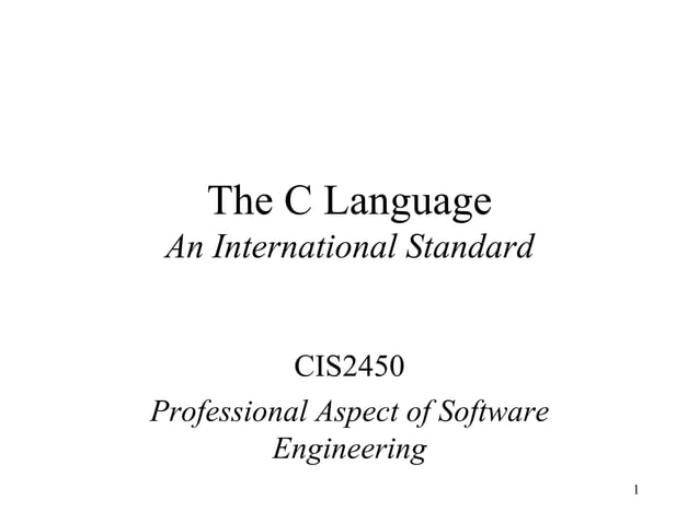 03 the c language | PPT
