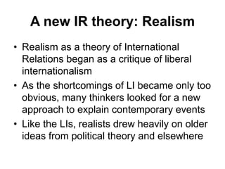 03 the main theories in international relations | PPTX