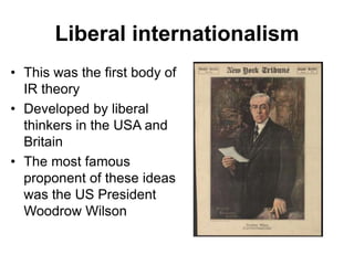 03 the main theories in international relations | PPTX