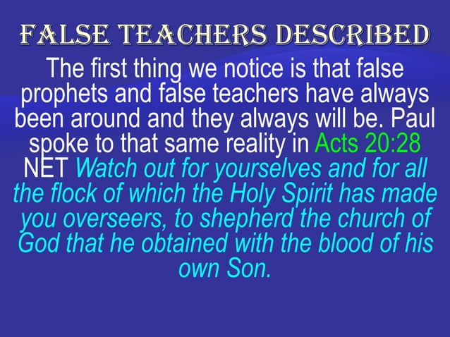 The Truth About False Teachers, 2 Peter 2 | PPT