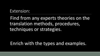 Translation strategies | PPTX