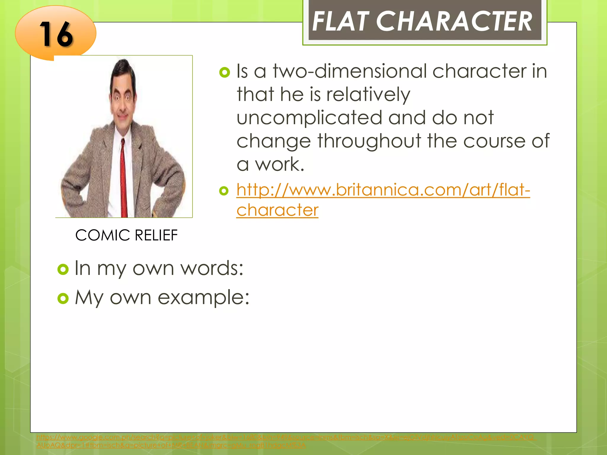 Types of Characters in Literature | PPTX