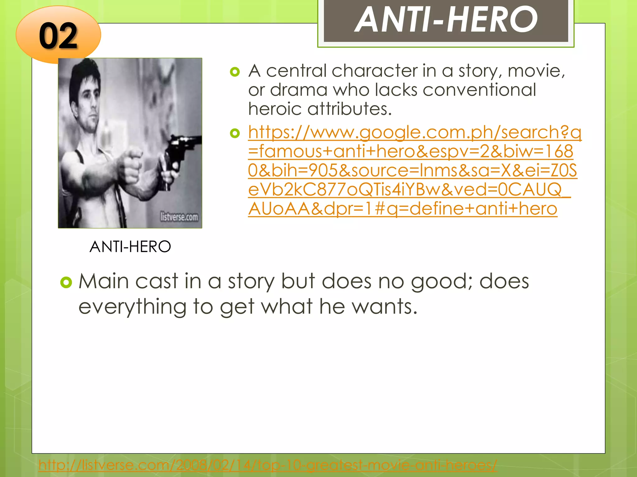 Types of Characters in Literature | PPTX