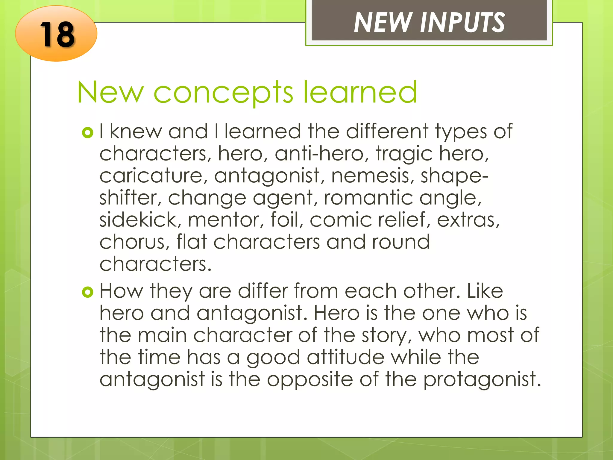 Types of characters in literature | PPT
